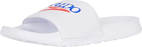 Speedo unisex adult Deck Slide Sandal, White/Blue, 13 Women 11 Men US