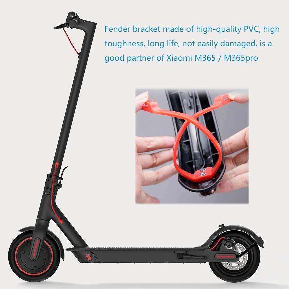 WELLSTRONG M365 Fender Mudguard Bracket Scooter Replacement Accessory Support Replacement for Xiaomi MIJIA M365 Pro Electric Scooter Rear Fender with Screws Scooter Caps and Silicone Cover