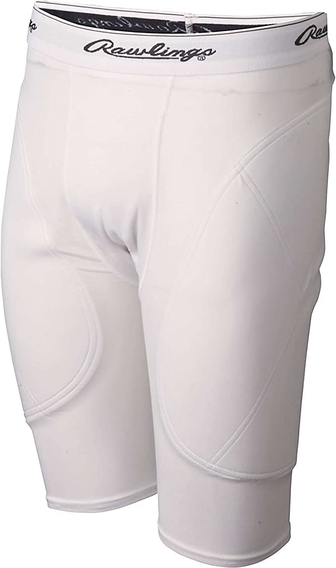 Rawlings Men's Sliding Short, White, Small