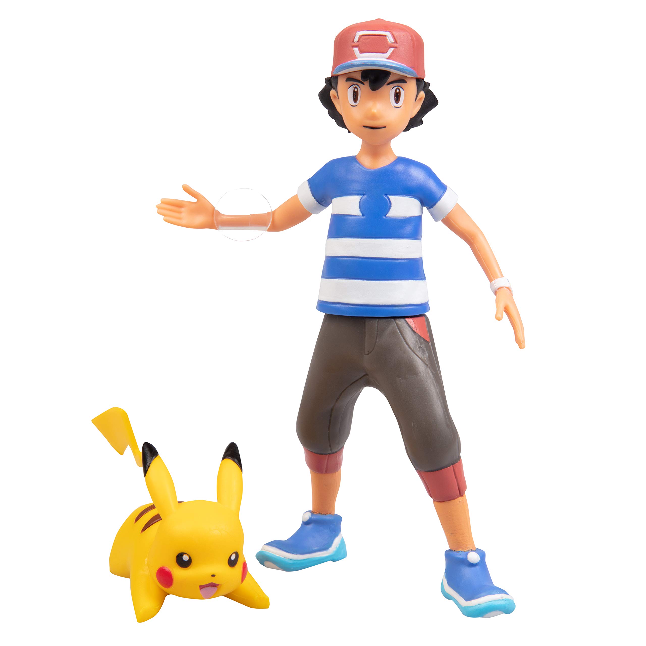 Pokémon Battle Figure Multi Pack Toy Set with Launching Action - Generation 1 - includes Ash, Pikachu, Eevee, Bulbasaur, Ditto & Zubat - 6 Pieces - Ages 4+