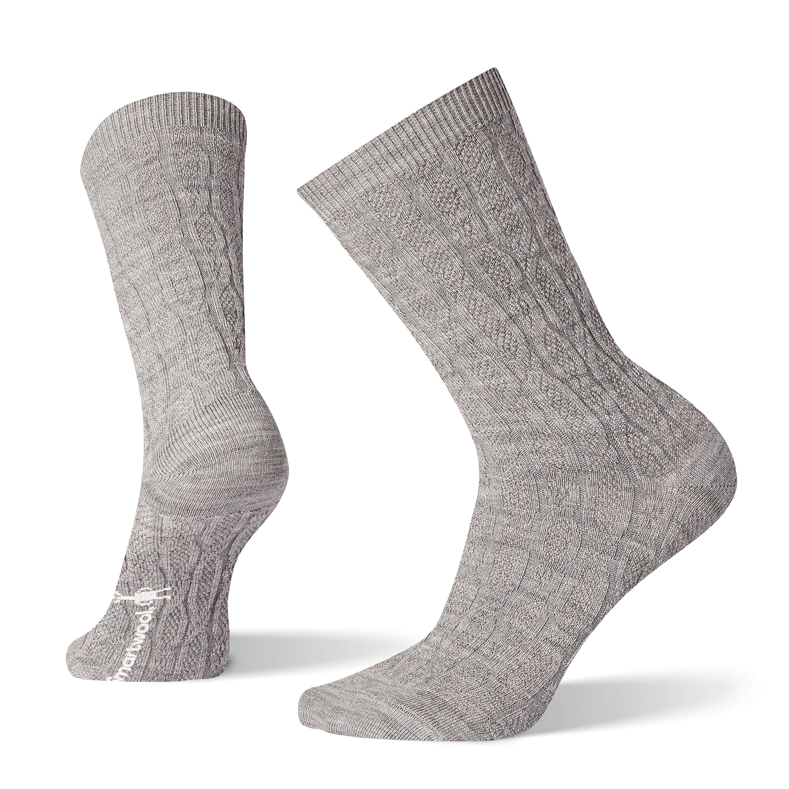 Smartwool Women's Chain Link Cable Crew Light Gray S