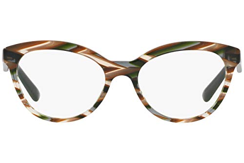 Prada Heritage PR 11RV VAO1O1 Sheaves Grey Brown Plastic Round Eyeglasses 52mm