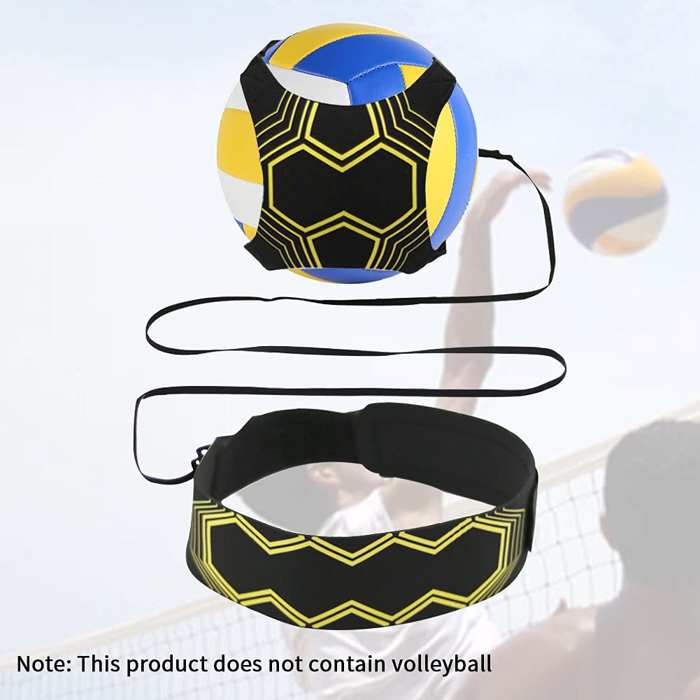 Yuhoo Volleyball Training Equipment Aid, Adjustable Waist Belt Volleyball Trainer Elastic Soccer Volleyball Hitting Trainer for Serving, Setting, Spiking and Arm Swing Accessories(Black), free size