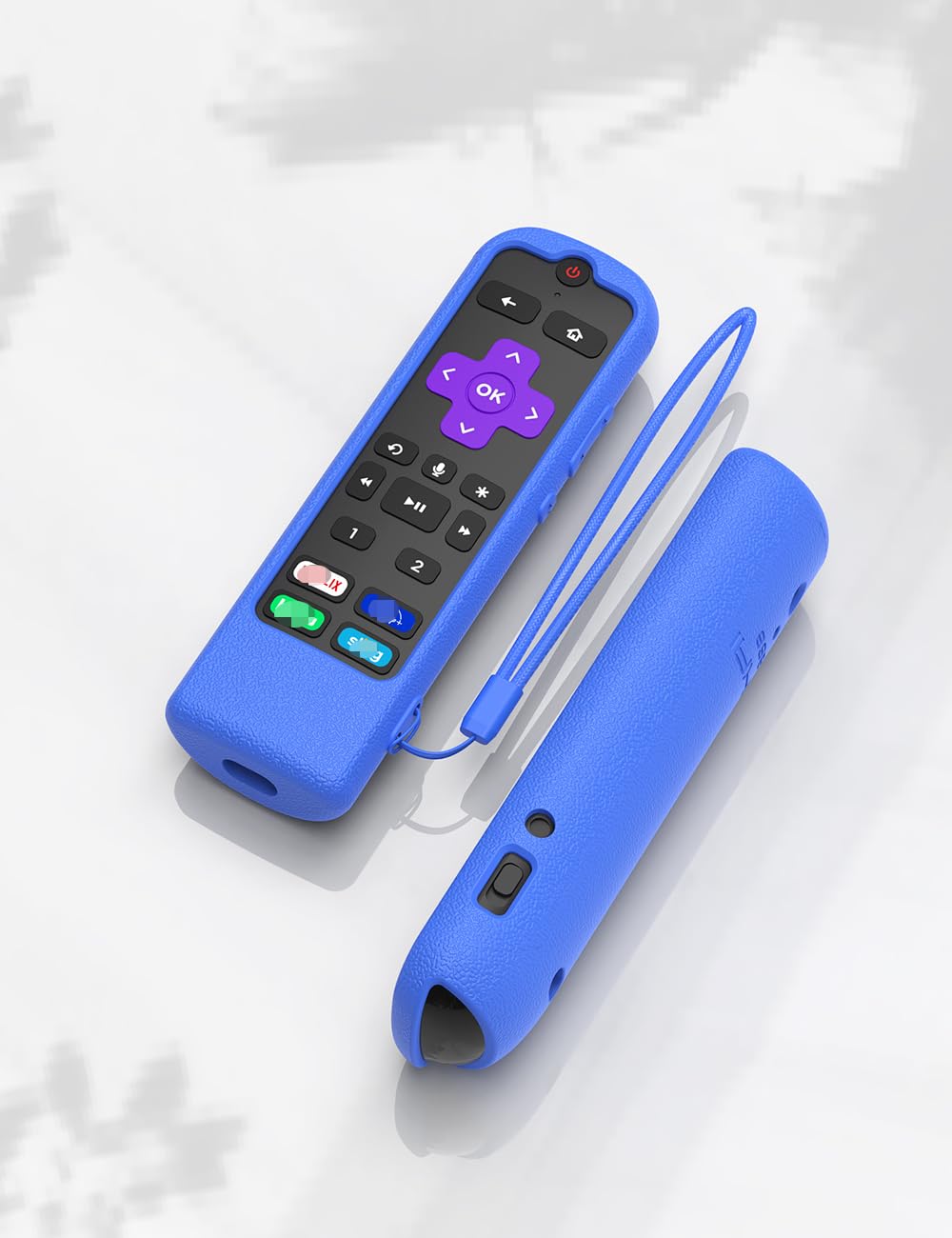 Silicone Remote Case for Roku Voice Remote Pro,Select Series 4K/lus Series 4K TVs 2024,RCS01R Shockproof Protective Cover for Ultra(2019-2011) with Lanyard for Streaming Stick 4K+ Remote(Blue)
