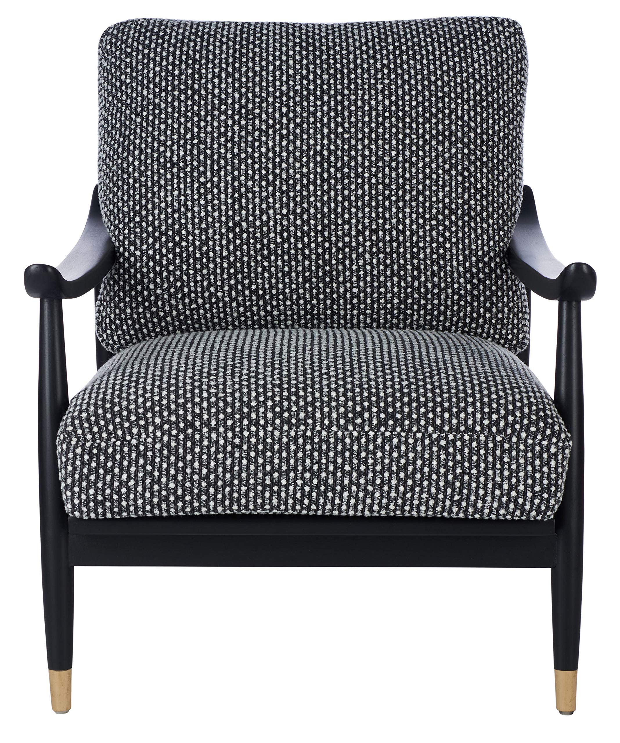 Safavieh Couture Collection Kiara Mid-Century Black and White Cushion Accent Chair