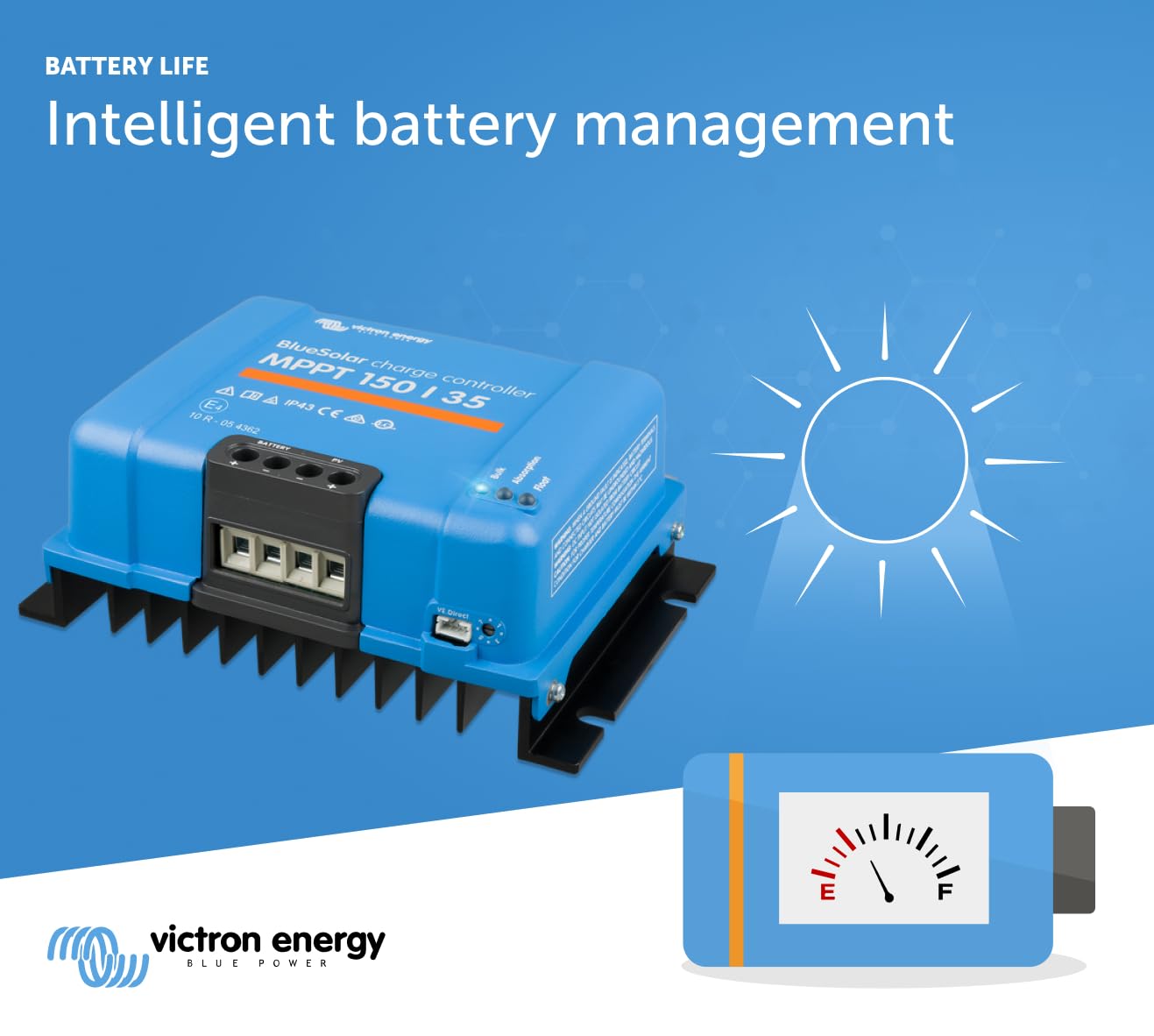 Victron Energy BlueSolar MPPT 150V 35 amp 12/24/36/48-Volt Solar Charge Controller