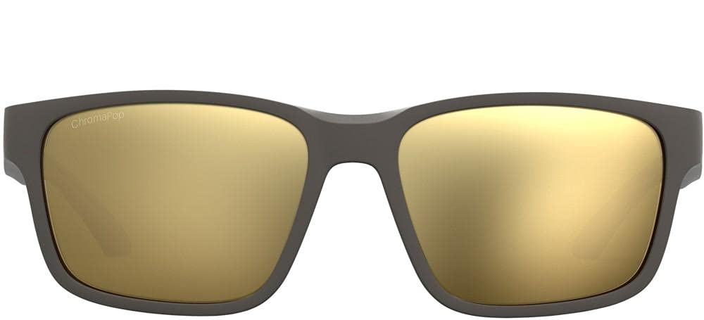 SMITH Basecamp Sunglasses – Polarized Performance Sports Active Sunglasses – for Men & Women – Matte Gravy + ChromaPop Polarized Bronze Mirror