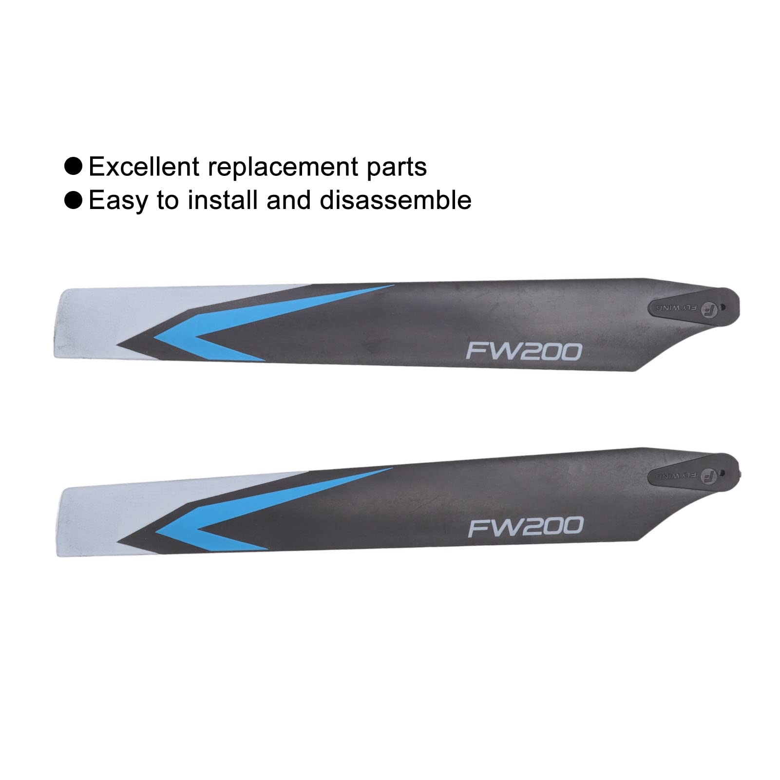 RC Helicopter Propellers,Lightweight High Toughness Remote Control Helicopter Propeller for Fly Wing FW200 RC Helicopter Accessories (Blue)Fuselage Accessories