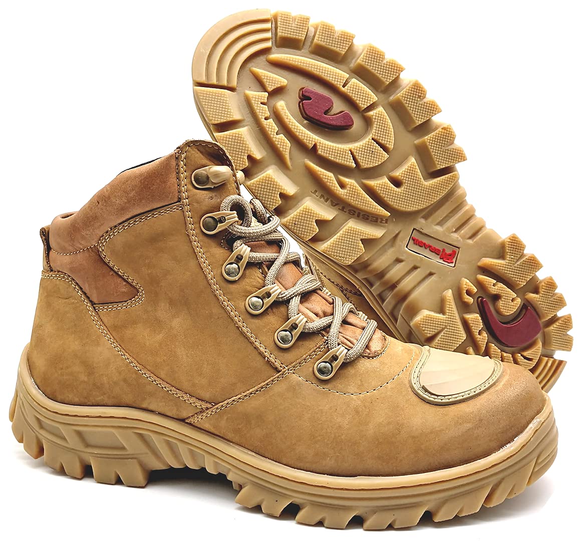 Zalupe Hiking Boots for Men's and Women's Desert Sand Military Genuine Leather Rider Army