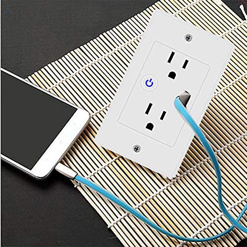 Useelink Smart WiFi 2 Outlet + 1USB Wall Plug - Smart Plug, no hub, can be Used with Alexa and Google