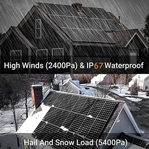Solar Panel 200W Flexible Solar Panel Kit Monocrystalline Off Grid Module, Outdoor Travel Charger, Two Pieces Portable Solar Panels for Home Outdoor Rv Car with 40A Controller