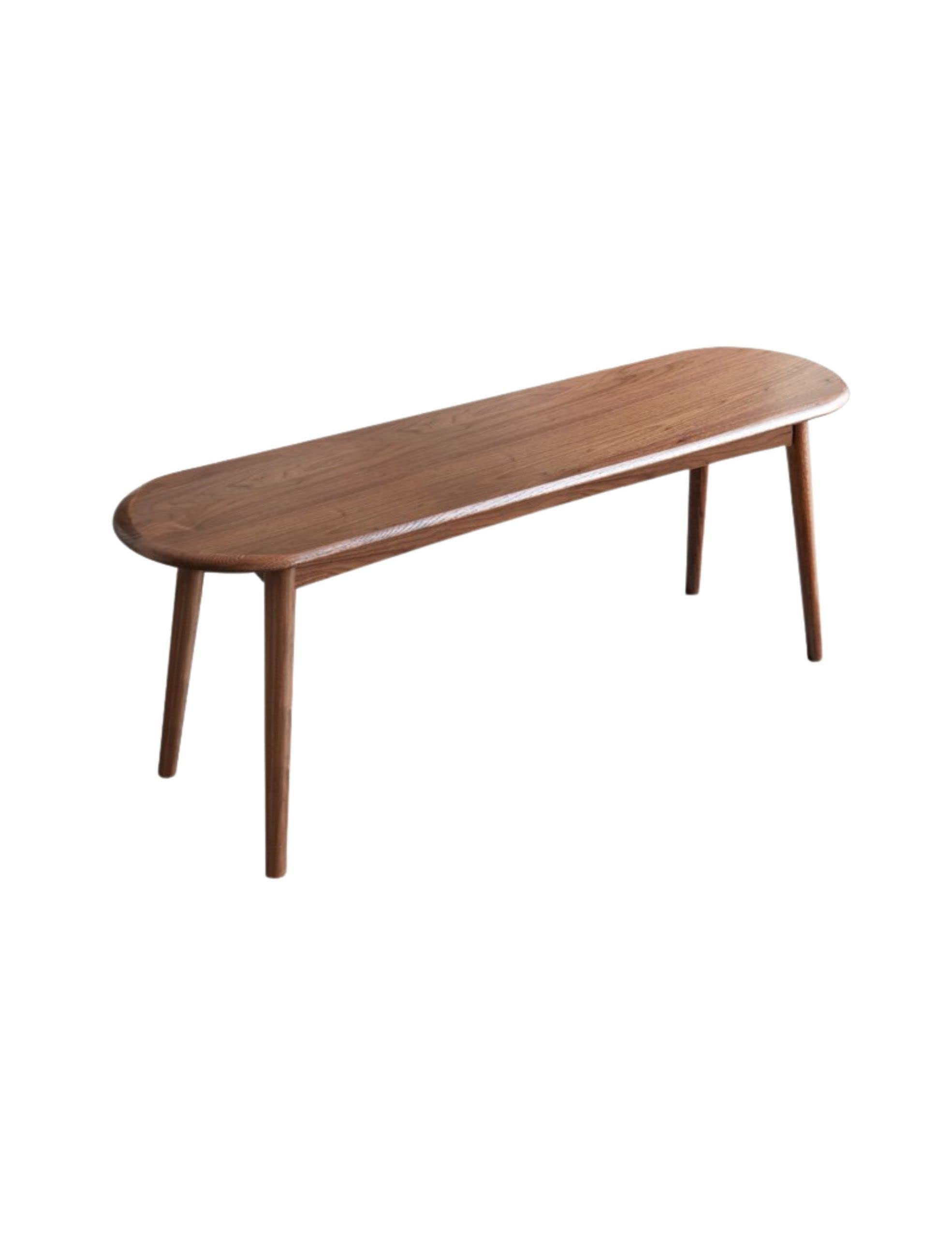 Vadisun 100% Solid Oak Bedroom Wood Bench,Rounded Corner Baguette Shape Chair Surface Design,Entryway Bench/Dining Bench (47.3inch)