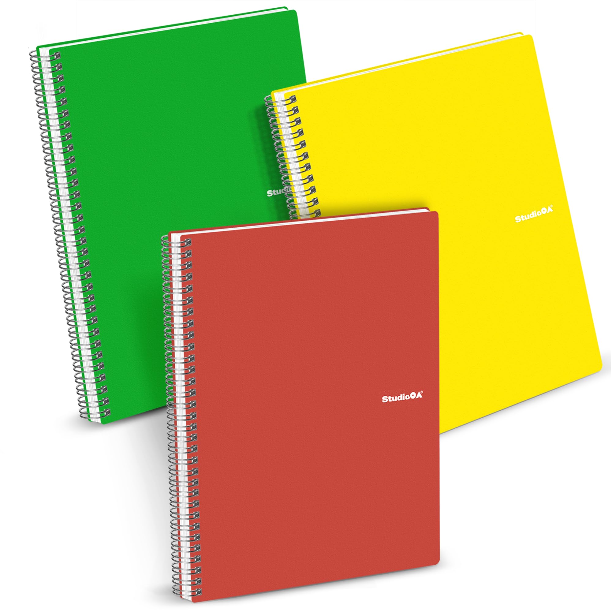 STUDIO O. A. Spiral Notebook, 8.5 x 11 Inches, 100GSM Thick Paper, 160 Pages, 4 X 4 Graph Ruled (4 sq/in)
