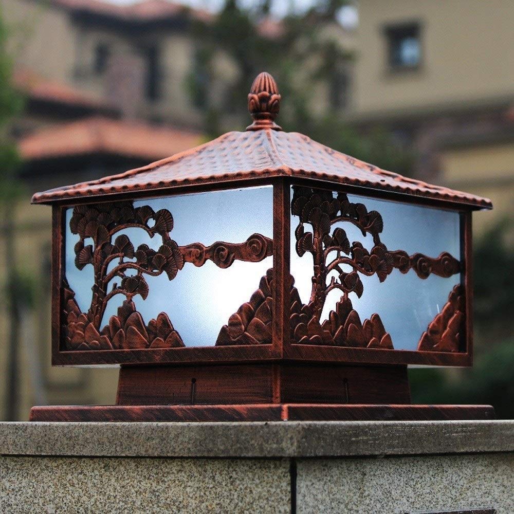SMLZV Column Headlight Outdoor Light Waterproof Decorative Outside Wall Lamp - for Home Garden Column Cage Path Landscape Grass Street Patio Backyard Villa Decoration