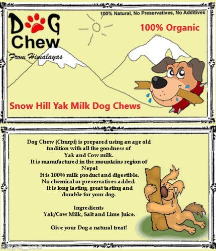 Snow Hill Yak Milk Cheese Dog Chews Large Multi Choice Long Lasting Odor Stain Gluten GMO Free Protein-Rich Treats (Large 3 pcs)