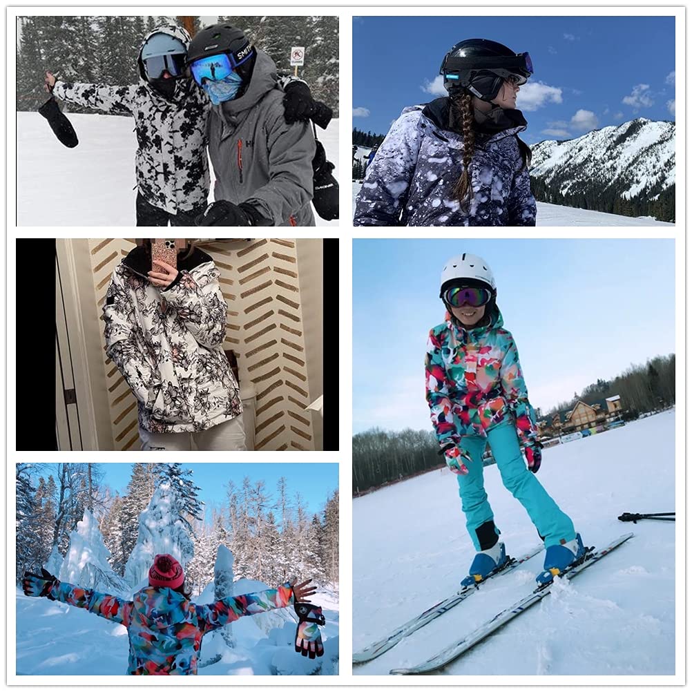 SMN Womens Ski Jackets and Pants Women Snow Jackets and Pants Waterproof Windproof, 705, Medium