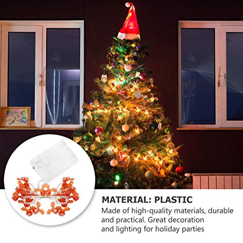 SOLUSTRE 1Pc Copper Wire Light String Battery Operated Fairy Lights Christmas Light Decorations Christmas Tree Ornaments Christmas elk Light LED Christmas Lights Plastic Icicle
