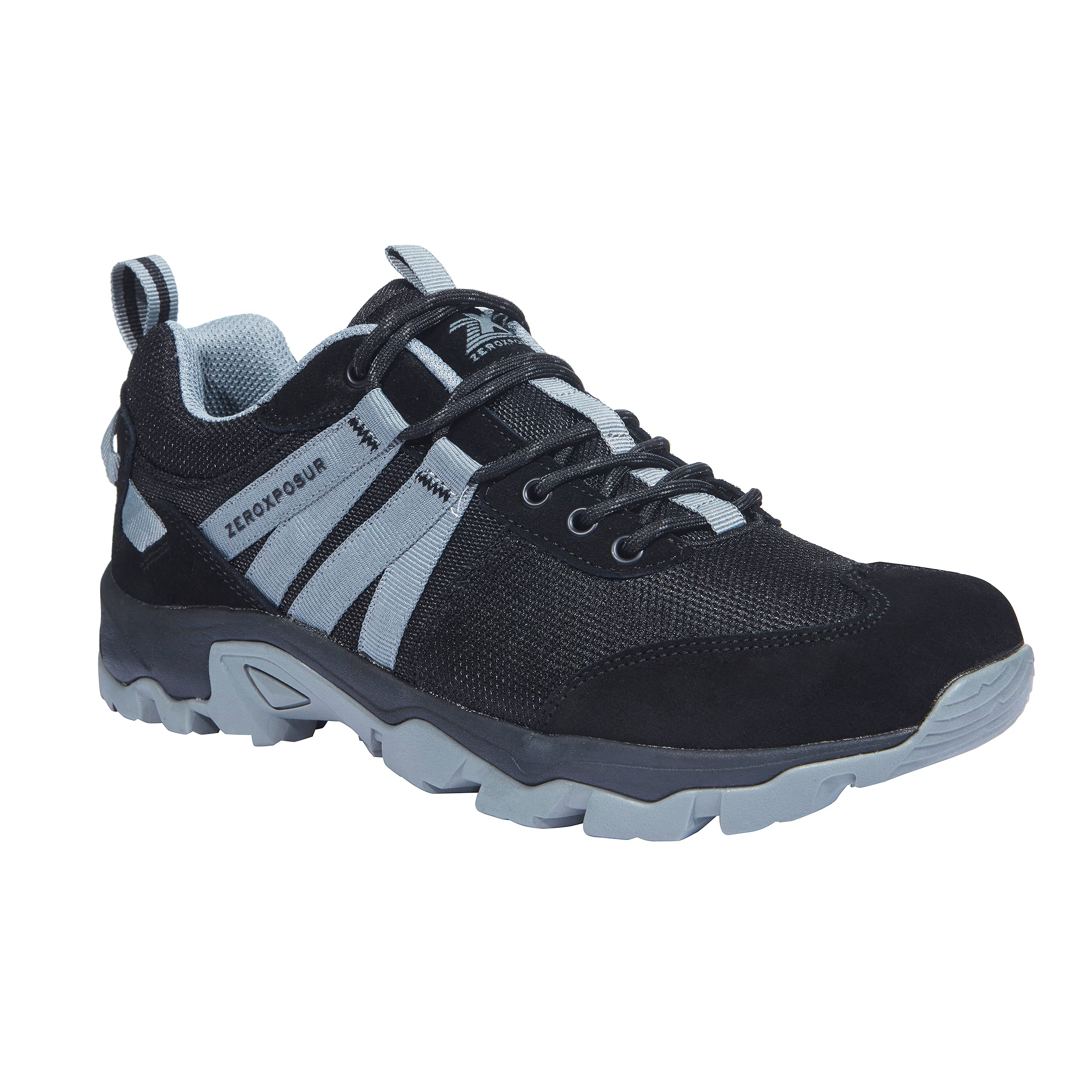 ZeroXposur Men's Denver Mesh Hiker Lightweight Outdoor Trail Hiking & Trekking Shoes - Stingray Black - 8.5