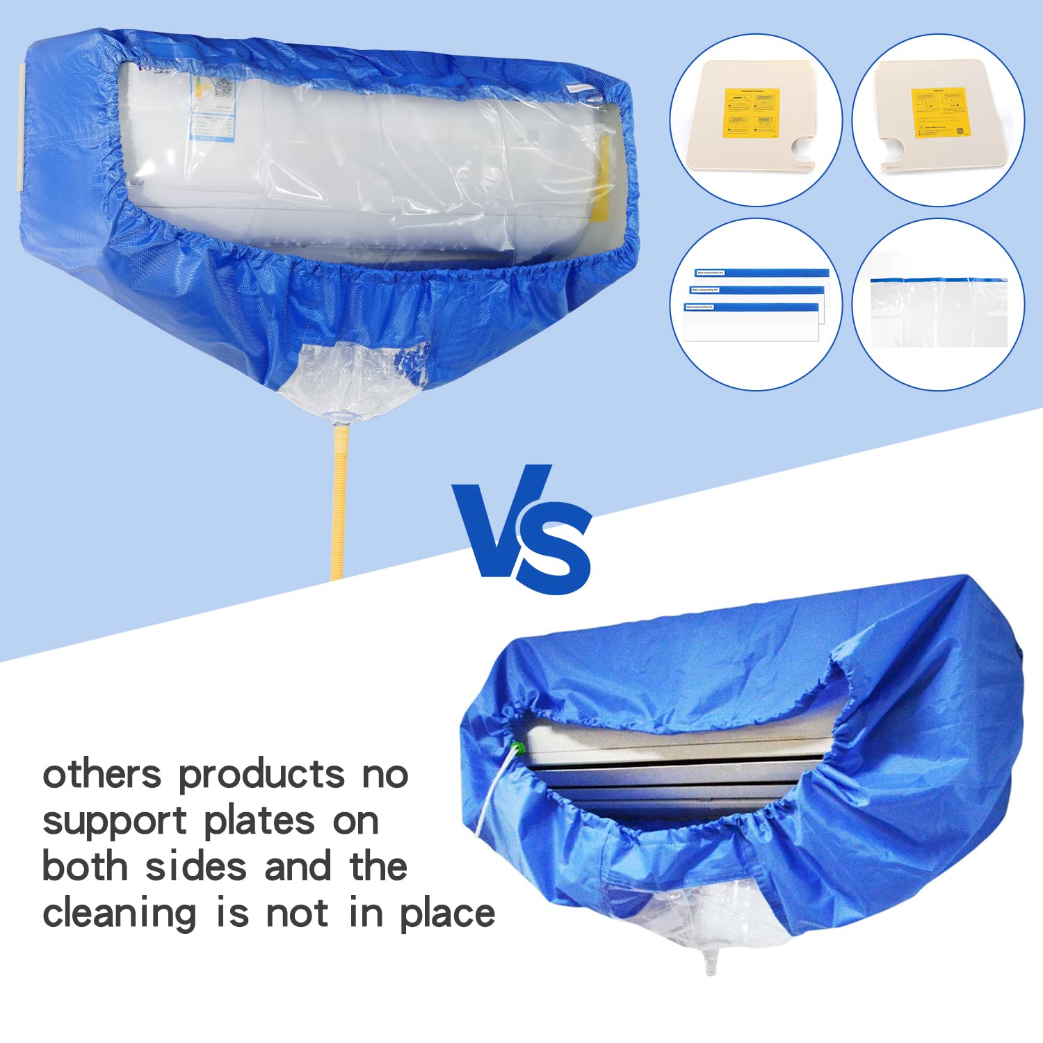 Split Air Conditioning Service Bag with Water Pipe, Wall Mounted Air Conditioning Cleaning Kit