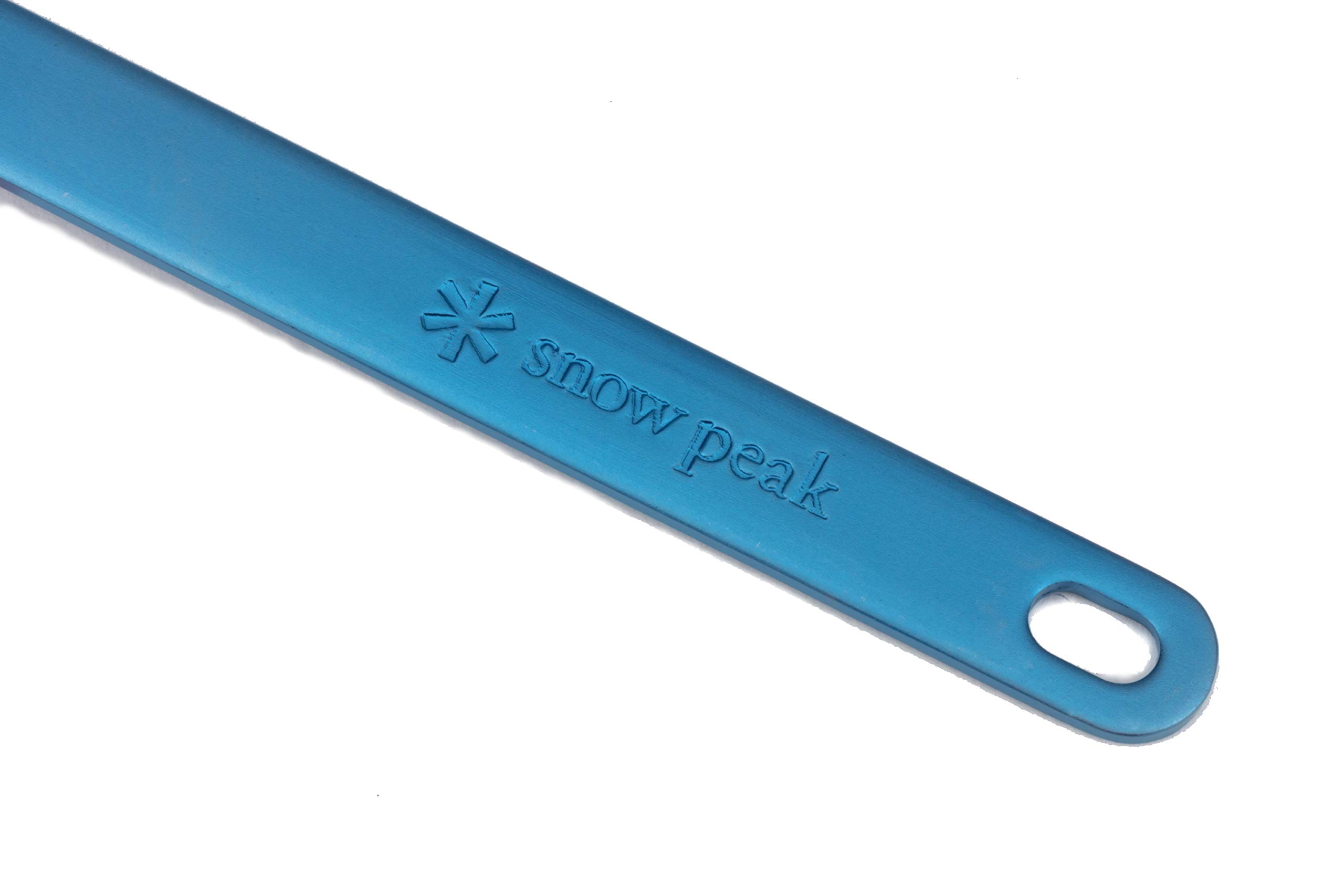 SNOW PEAK Unisex's Spork, SCT-004BL, Japanese Titanium, Ultralight, Compact for Camping, Backpacking, Daily Use, Made in Japan, Lifetime Product Guarantee, Blue, 8 x 2 x 1 Inches