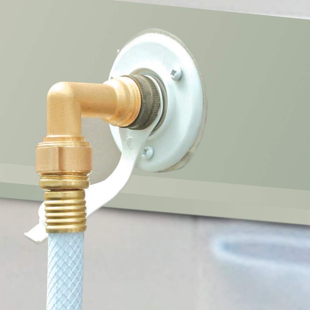 SnowyFox 2PCS RV 90 Degree Water Hose Elbow - 90 Degree Hose Elbow for RV, 3/4-11.5NH Hose Thread Connection for RV Outdoor Tap Washing Machine Hose Fitting