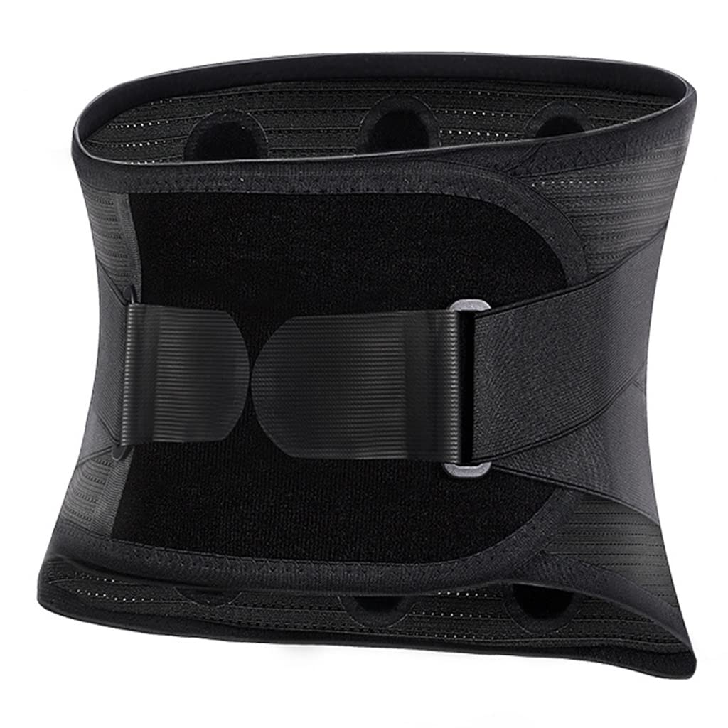 ZFF Self-Heating Back Support Brace, Adjustable Lower Lumbar Belt Pain Relief for Sciatica, Backache, Slipped Disc, Hernia, Spinal Stenosis, Spine Injury Prevention, Black (Size : XL/X-Large)