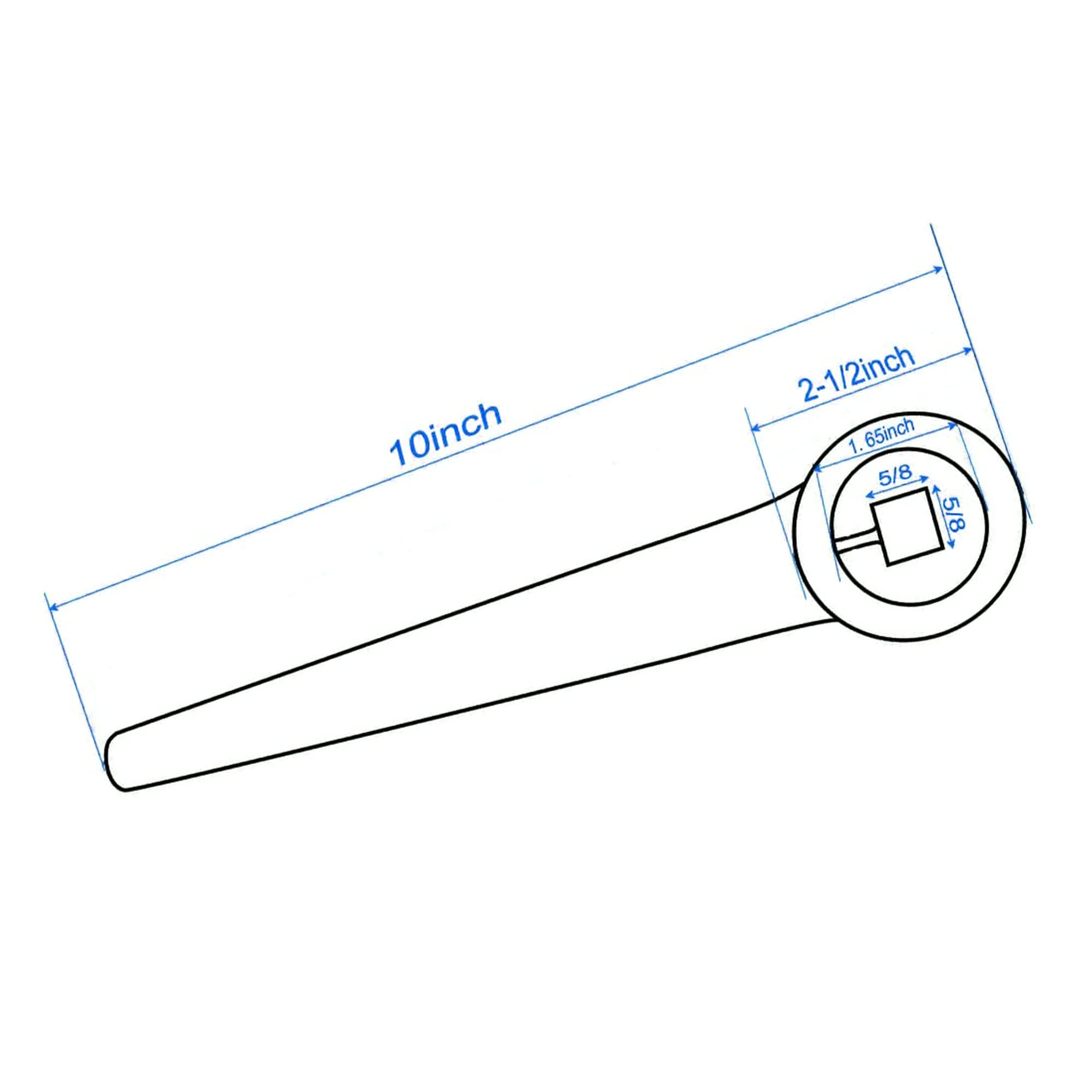 Yoogu 10 inch Recliner Handle Lever Replacement Kits 5/8 inch Square Mount with 5-3/10 inch Drive Tubes Include Screw (Glossy)