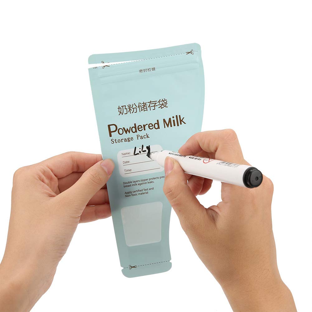 Yosoo 30Pcs Milk Powder Storage Bags, Portable Feeding Milk Powder Storage Pack Disposable Milkpowder Pouches for Travel Trip, Blue