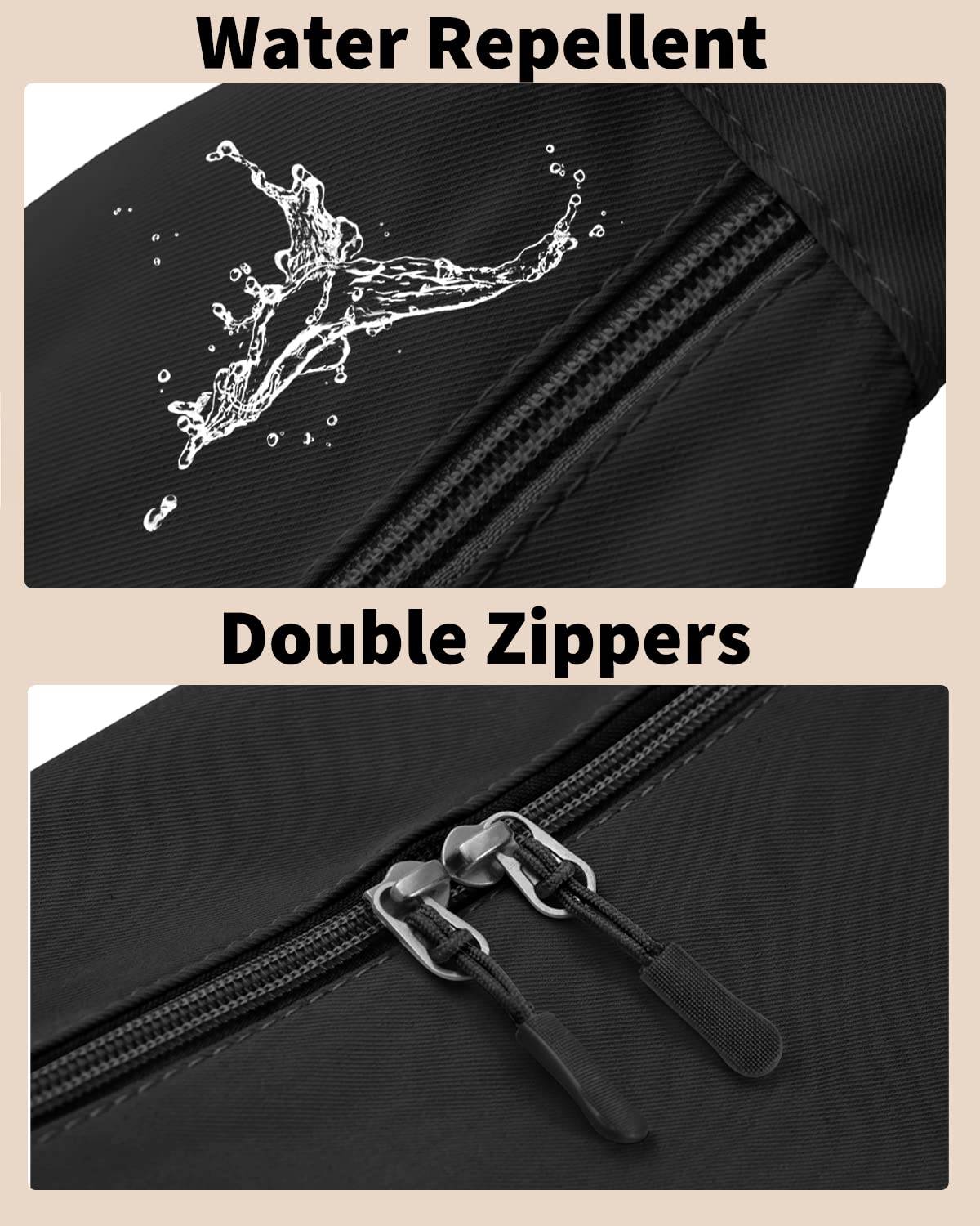 Small Sling Crossbody Bag for Women Men Trendy, Mini Crescent Bag with Adjustable Strap, 2 Zippers Lightweight Nylon Bag