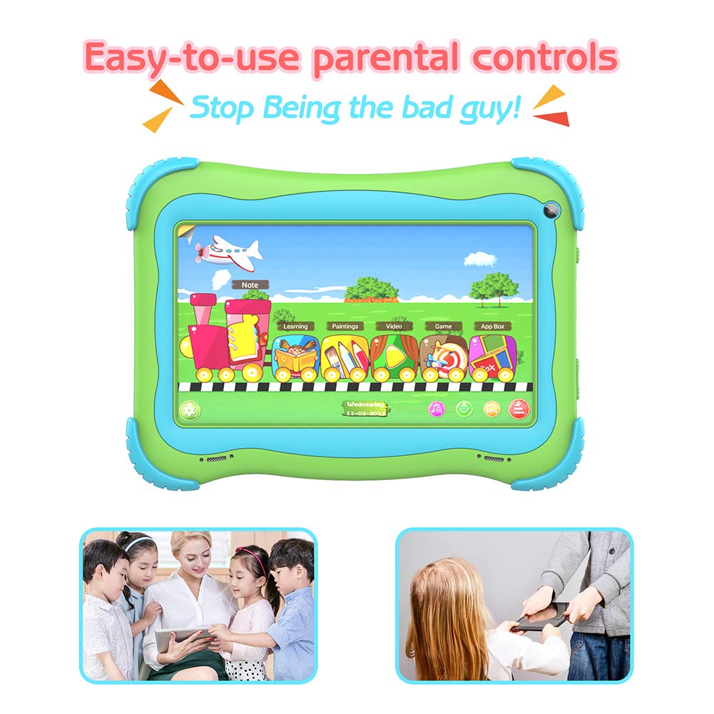 UJoyFeel Kids Tablet 7 Android Kids Tablets for Kids Edition Tablet PC Android Quad Core Toddler Tablet with WiFi Dual Camera IPS Safety Eye Protection Screen and Parental Control Mode