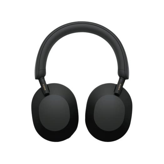 Sony WH-1000XM5 Wireless Noise Canceling Over-Ear Headphones (Black) Bundle with 4-Port USB 3.0 Hub and Alloy Headphone Stand (3 Items)