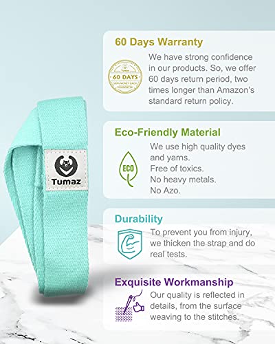 Tumaz Yoga Mat Strap [MAT NOT Included] (2 Sizes) with Extra Thick & Comfy Delicate Texture, Adjustable Yoga Mat Carrier