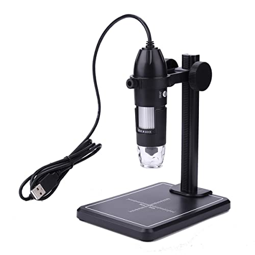 VAKUUM Lab Microscope Slides 1600X USB Digital Microscope 8 LEDs 2MP Electronic Microscope Zoom Camera Microscope Parts