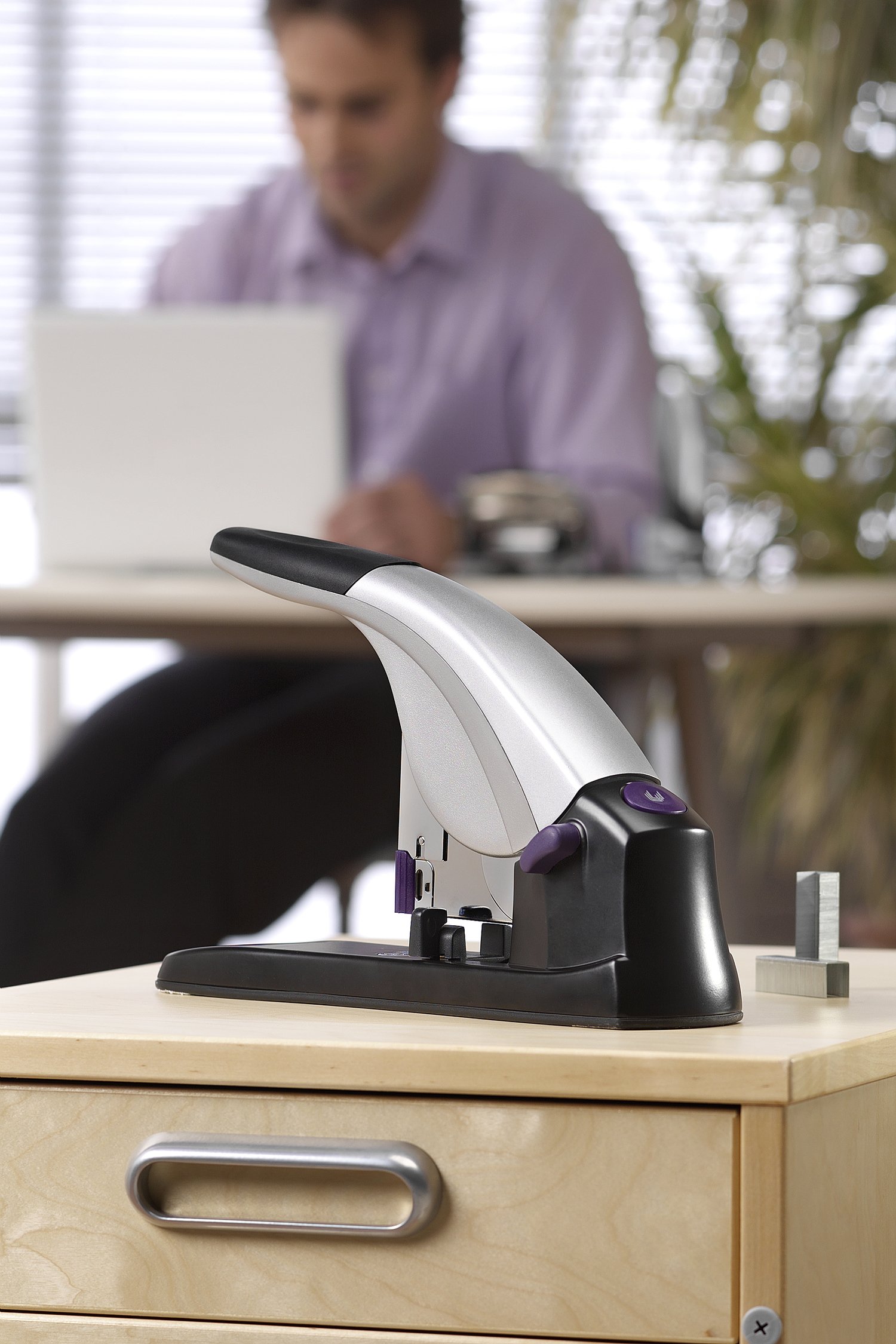 Rexel Mercury Stapler, 120 Sheet Capacity, Metal Body, Includes Staples, Silver and Black, 2100922