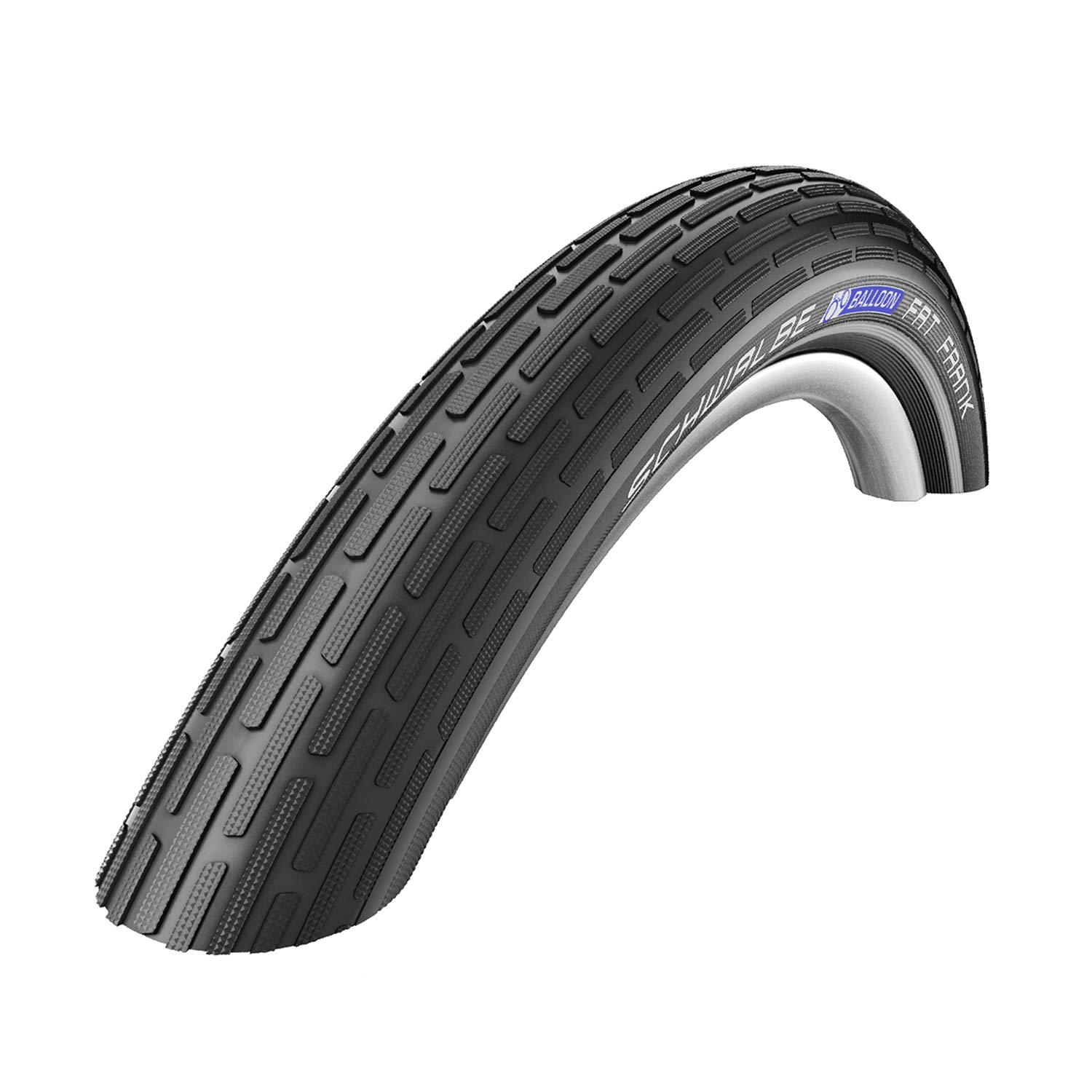 Schwalbe - Fat Frank Cruiser and Road Wire Clincher Bike Tire | 26 x 2.35 | Active Line, K-Guard | Black/Reflective