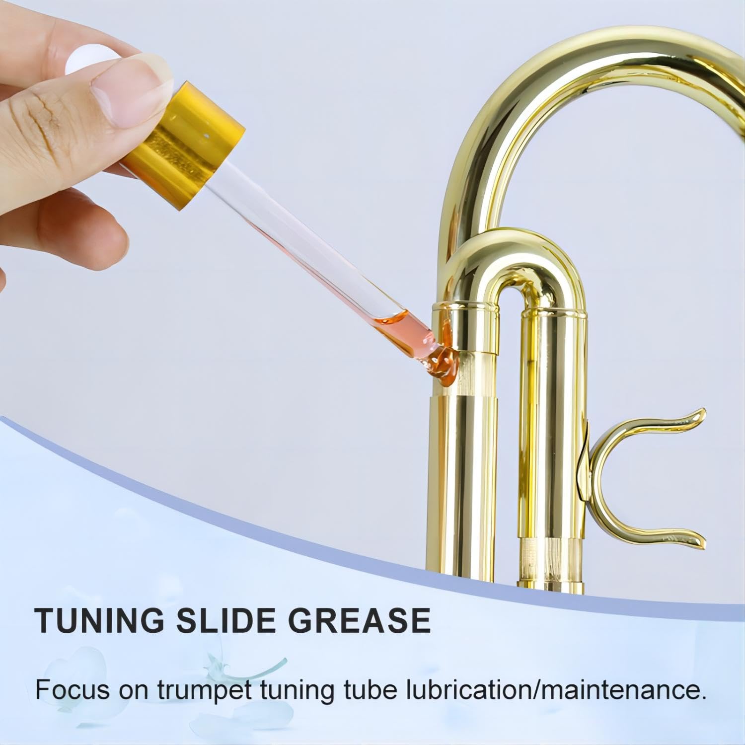 Synthetic Piston Oil and Tuning Slide Grease Set for Trumpet, Trombone, French Horn, Tuba, Euphonium and Other Brass Instruments
