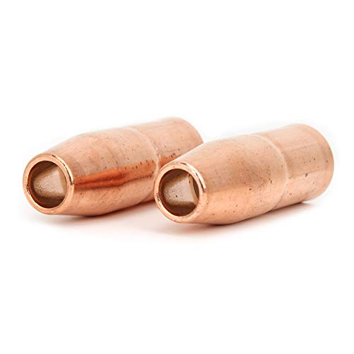 ViaGasaFamido 2pcs MIG Welding Gun Nozzle 5/8" 169727 MIG Welding Equipment Accessories Compatible Contact Tip for Miller M25/M40 Hobart MIG Welding Gun Copper