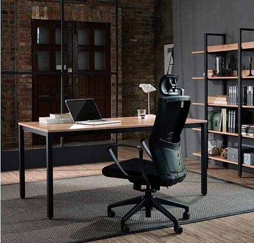 sogesfurniture 63 inches Large Size Office Desk Computer Desk Gaming Desk Computer Table Sturdy Writing Workstation for Home Office,Oak BHUS-GCP2AC3-160OA