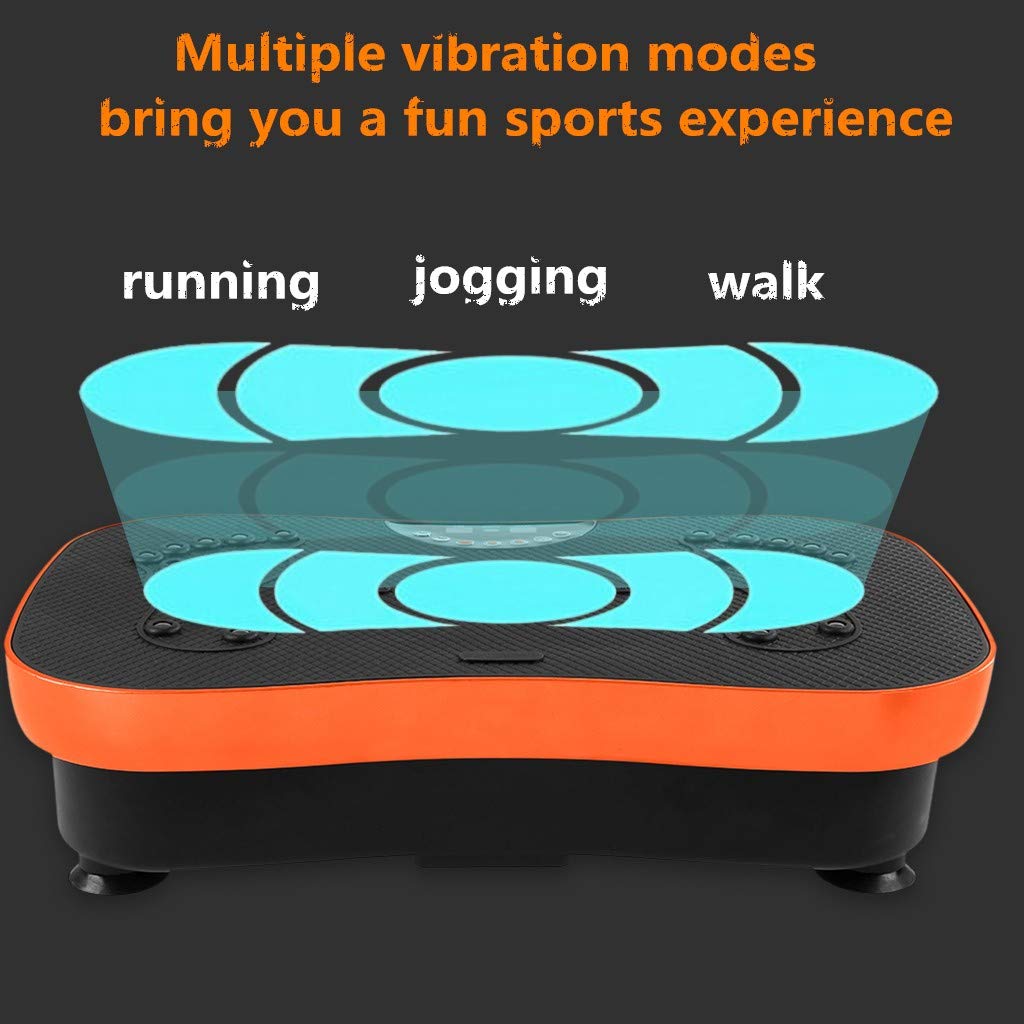 Vibration Plate Exercise Machine Whole Body Workout Vibration Fitness Platform Loop Bands Home Training Equipment for Weight Loss & Toning (A)