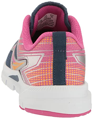 Saucony Axon Sneaker, Navy/Pink, 11.5 Wide US Unisex Big_Kid
