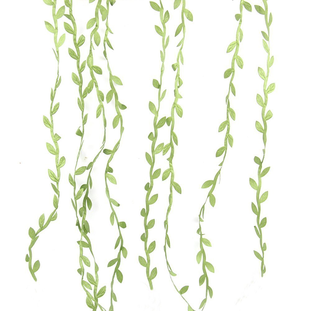 So Cal Pro Artificial Vines, Artificial Eucalyptus Leaf Garland DIY Wild Jungle Decorative Botanical Greenery for Birthday Baby Shower Home Wall Garden Wedding Party Wreaths (Green 252ft)