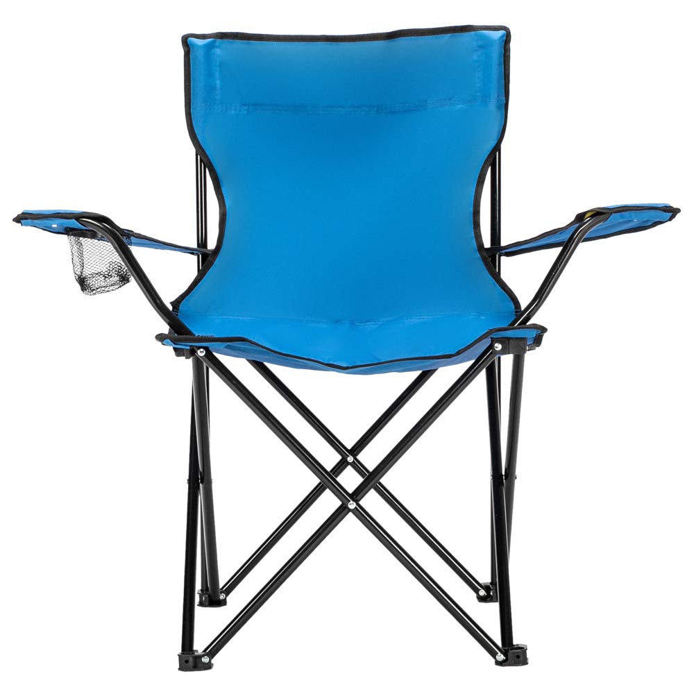 SSLine Folding Beach Camping Chair Portable Lightweight Lawn Chairs w/Back and Arm Outdoor Small Compact Hiking Picnic Chairs with Carry Bag & Cup Holder - 230lbs Load Capacity