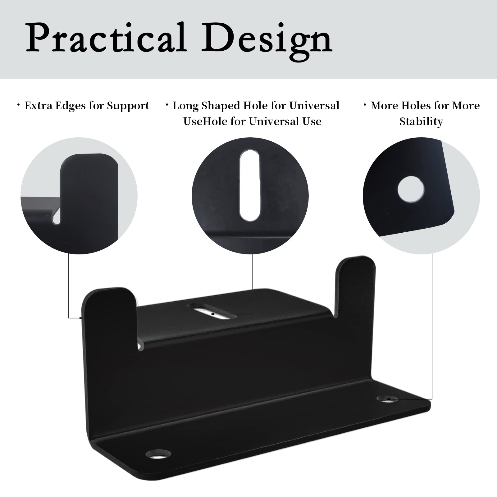 WHS-Solarlive Z Brackets Solar Panel Mounting, Lightweight Aluminum Corrosion Free Construction for RVs, Trailers, Boats and Other Off Gird Roof Installation,4 Units per Set Black