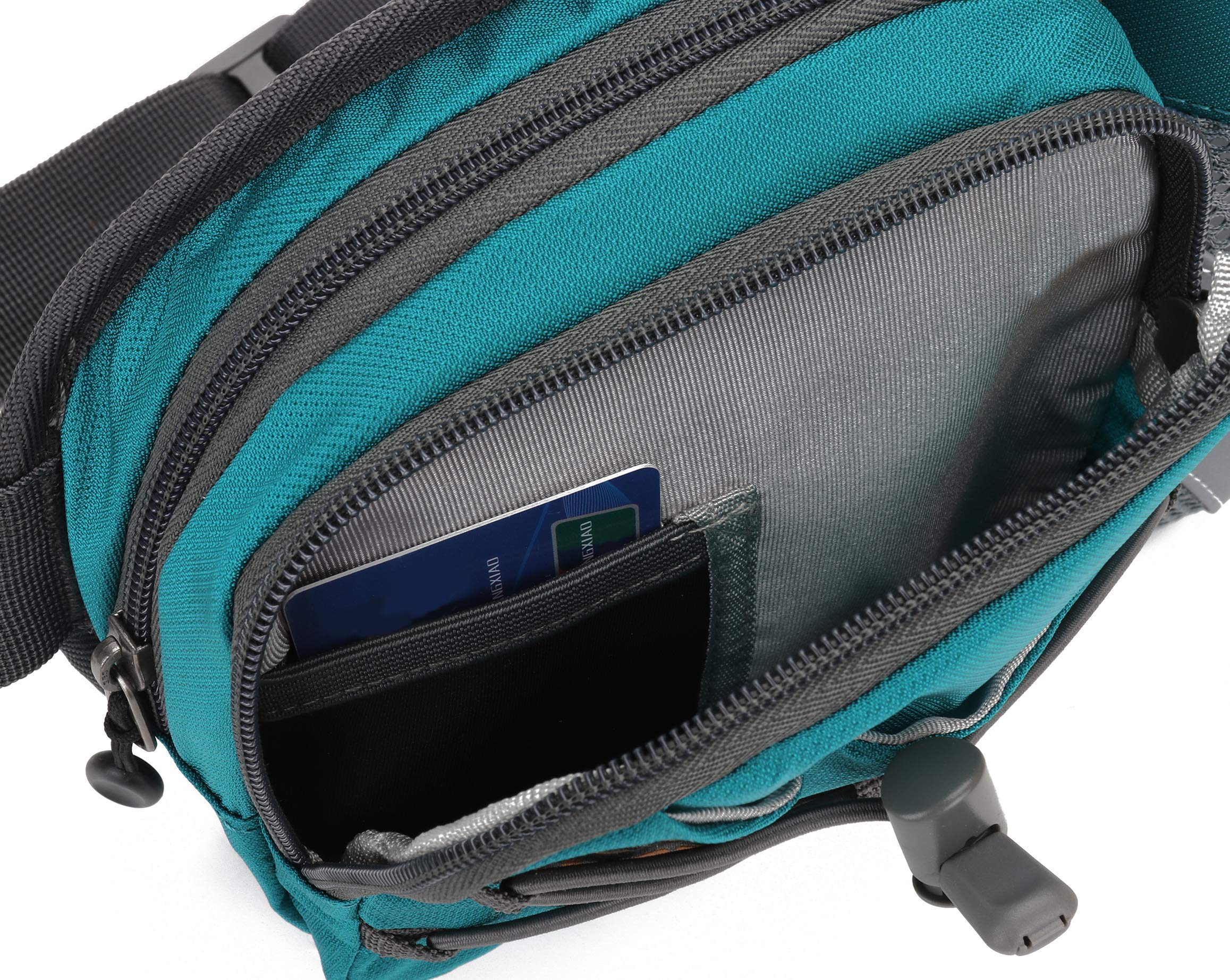 YUOTO Outdoor Fanny Pack with Water Bottle Holder for Walking Hiking Hydration Belt Waist Bag