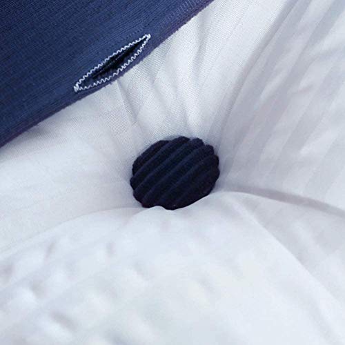 YXCSELL Headboard Wedge Pillow Bolster Pillows Backrest Support Sitting Up Reading Pillow in Bed Rest, Large Lumbar Upholstered Triangle Pads for Sofa Cushion Corduroy (Darkblue,Cal-King)
