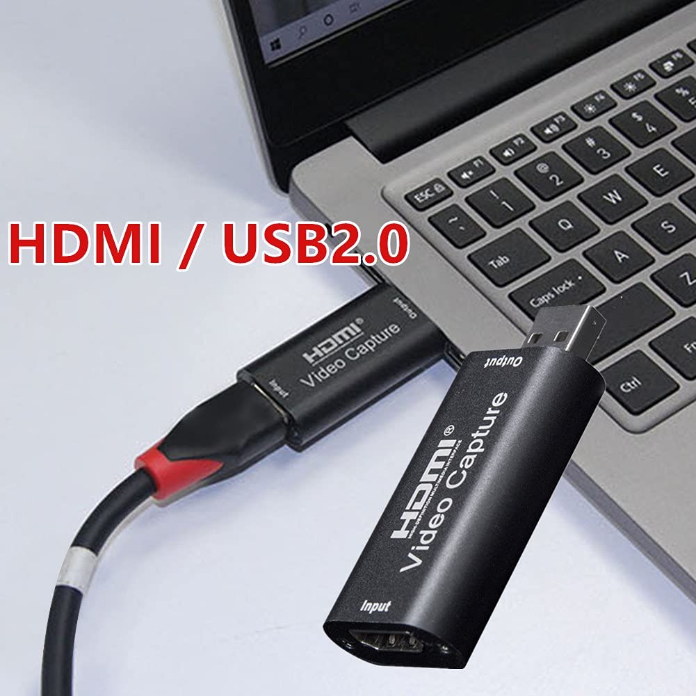 Video Capture Dongle,Video Capture Card for Computer,Live Streaming Adapter Video Capture Card HDMI to USB2.0,for High Definition Acquisition,Teaching Recording
