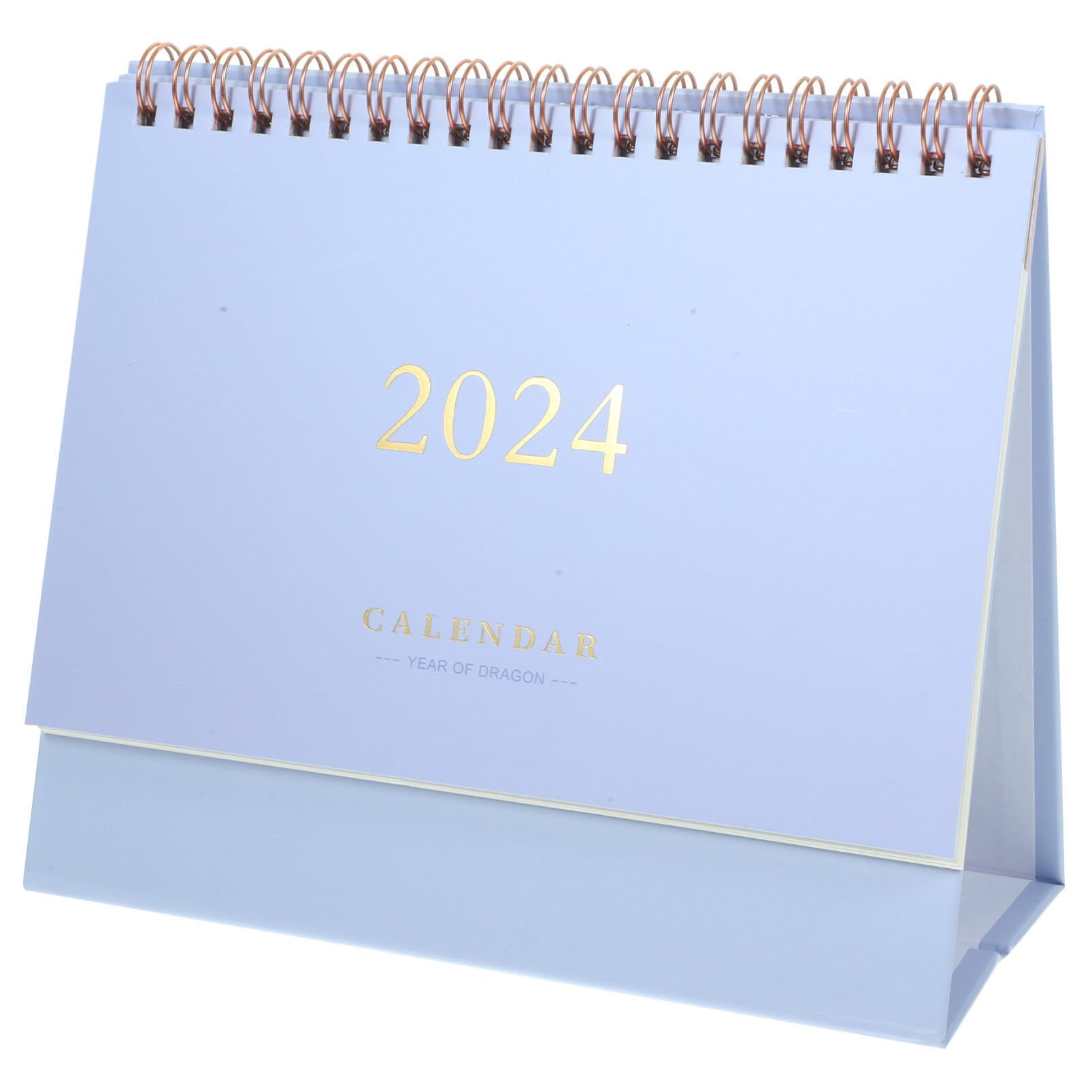 STOBOK 2024 Desk Calendar Tabletop Decor Work Desk Decor Desktop Decor Desk Calendars Office Desk Decorations Desk Pad Calendar Mini Desk Calendar Purple Notebook Bronzing Paper Student