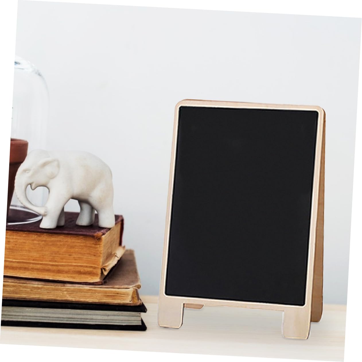 STOBOK 2pcs Painting Small Blackboard Mini Blackboard Signs Mini Chalkboard Signs for Food Small Chalkboard Labels Wedding Chalk Signs Wedding Sign Office Cypress Note Board Dual Purpose