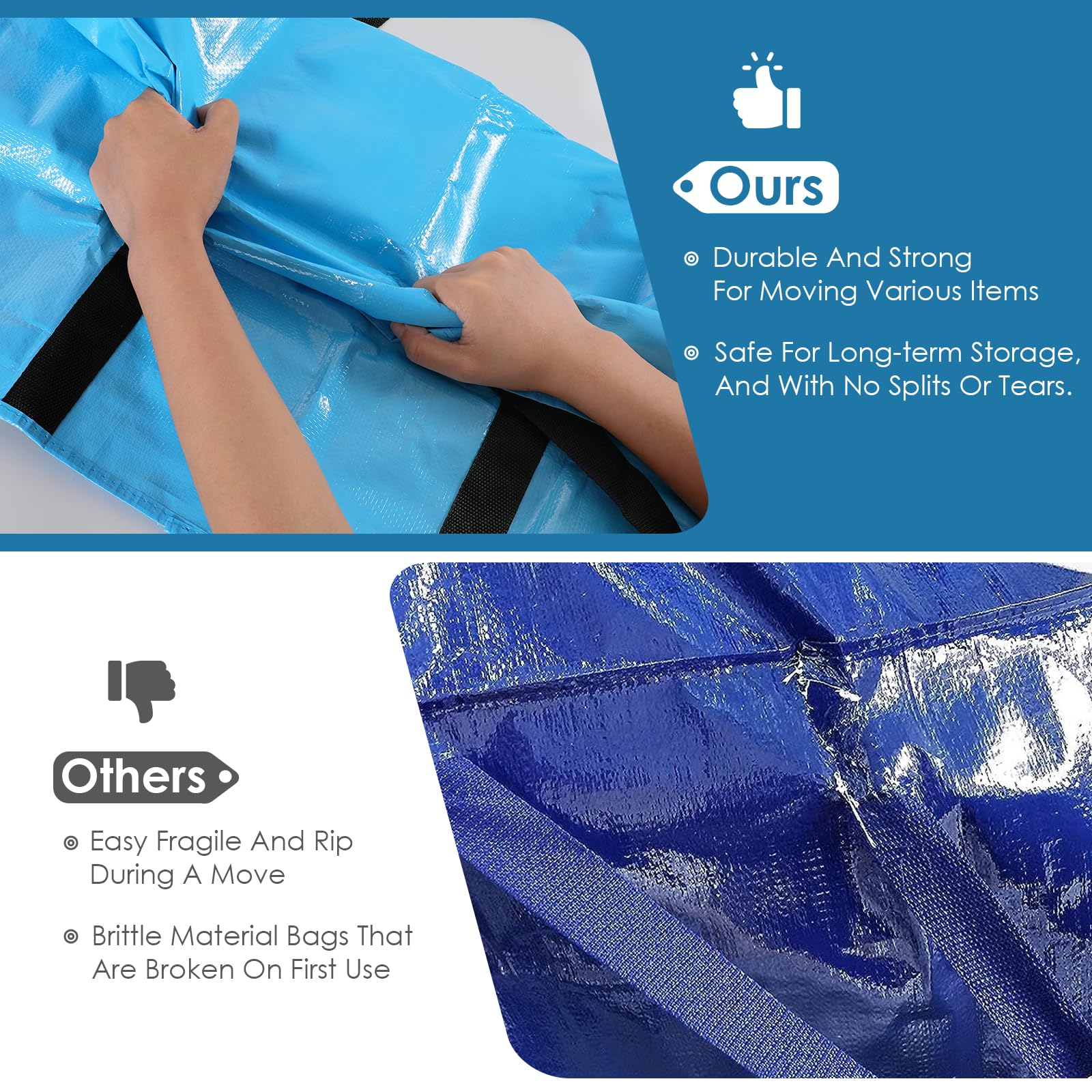 Storage Bags for Clothes, Extra Large Clothing Storage Bags with Reinforced Handle, Storage Containers for Organizing Bedding, Blanket, Sheets, Pillows, Closet and Toys