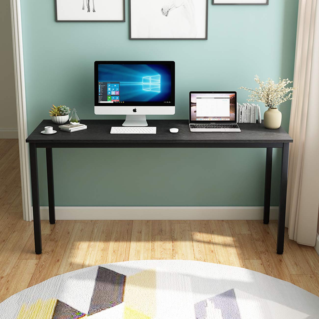 SogesGame YL-AC3-160VB-US8 Home Office Desks, X-Large, Black